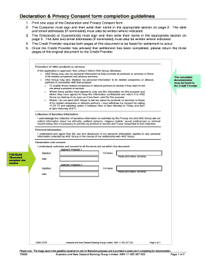 Fillable Online Declaration & Privacy Consent form completion ...