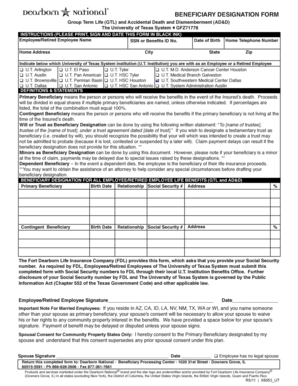 Fillable Online utsouthwestern BENEFICIARY DESIGNATION FORM - UT ...
