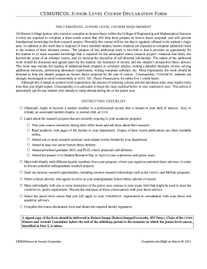 Fillable Online uvm CEMS/HCOL Junior-Level Course Declaration Form (pdf - uvm Fax Email Print ...