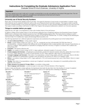 Fillable Online virginia Instructions for the Admissions Application ...