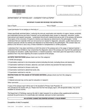 Fillable Online Consent for Autopsy Fax Email Print - pdfFiller