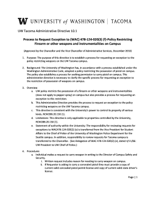 Fillable Online tacoma uw UW Tacoma Administrative Directive 10 Fax ...