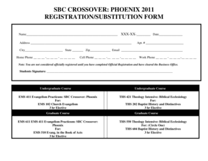 Fillable Online REGISTRATION/SUBSTITUTION FORM Fax Email Print - pdfFiller