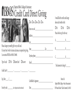 Fillable Online bbc Credit Card Direct Giving - Baptist Bible College ...