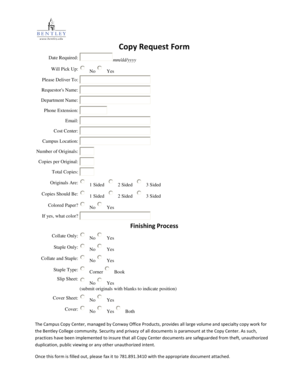 Fillable Online bentley Copy Request Form - bentley Fax Email Print ...