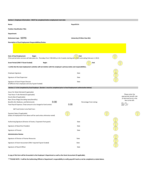 Fillable Online bloomu Dual Employment Form - bloomu Fax Email Print ...