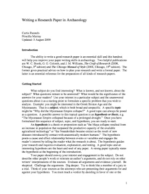 Fillable Online bu Writing a Research Paper in Archaeology Fax Email ...