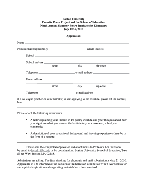 Fillable Online bu 2010 application-1.doc - bu Fax Email Print - pdfFiller