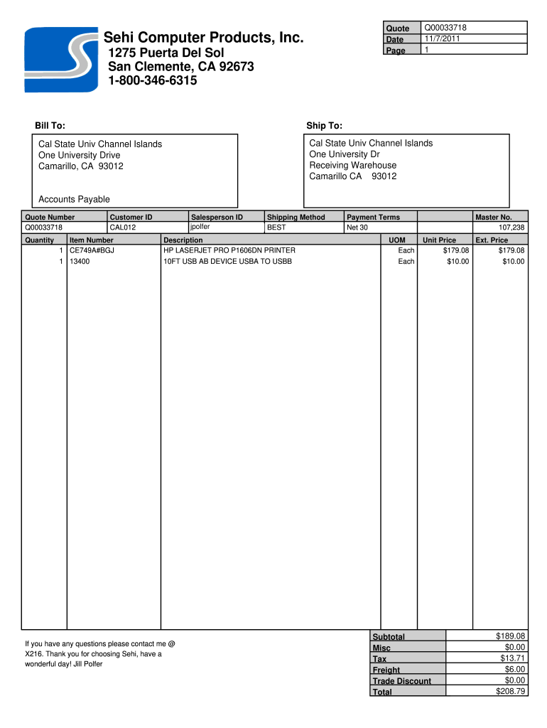 Editable Quotation Template Word Fill Online Printable Fillable 