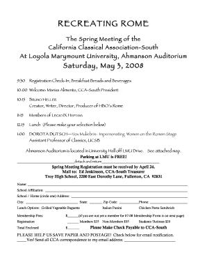 Fillable Online csulb Registration Form (pdf) - California State ...