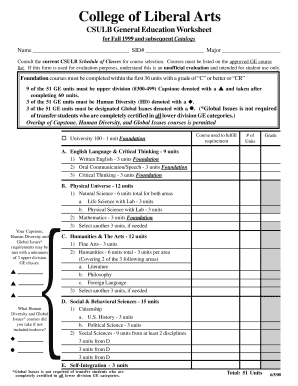 Fillable Online csulb Telephone & Advising Resources - College of ...