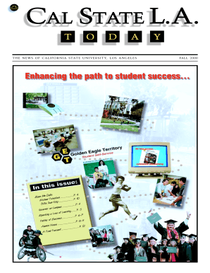 Fillable Online calstatela Fall 2000 - California State University, Los Angeles - calstatela Fax ...