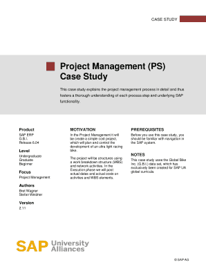 Fillable Online calstatela Project Management (PS) Case Study - calstatela Fax Email Print ...