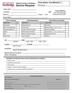 Fillable Online csun FROM REQUESTOR - csun Fax Email Print - pdfFiller