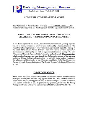 Fillable Online csustan ADMINISTRATIVE HEARING PACKET - csustan Fax ...