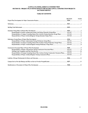 Fillable Online SECTION XI - PROJECT PLAN DEVELOPMENT FOR MAJOR CAPITAL ...