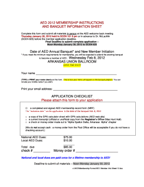 Fillable Online uark 1 Banquet Information Sheet - uark Fax Email Print ...