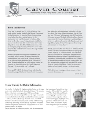 Fillable Online calvin Paleography at the Meeter Center - Calvin ...
