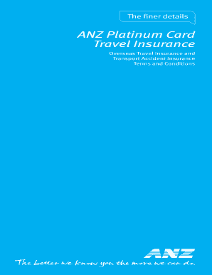 ANZ Platinum Card - Fill and Sign Printable Template Online