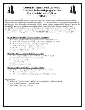 Fillable Online ciu Columbia International University Graduate ...