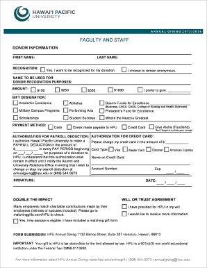 Fillable Online hpu FacultyAndStaff_Form_v5 Fax Email Print - pdfFiller