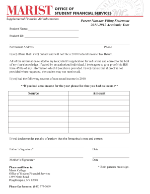 Office Of Student Financial Services Supplemental Financial Aid ...