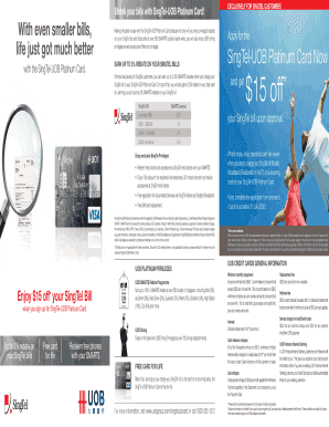 Fillable Online Shrink your bills with SingTel-UOB Platinum Card Fax ...