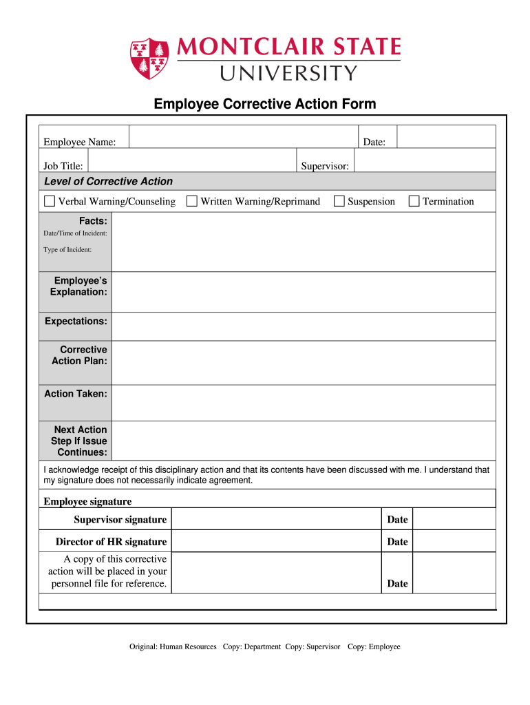 Printable Corrective Action Form Fill Online Printable Fillable 