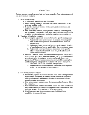 Cost Plus Fixed Fee Contract Pdf | pdfFiller