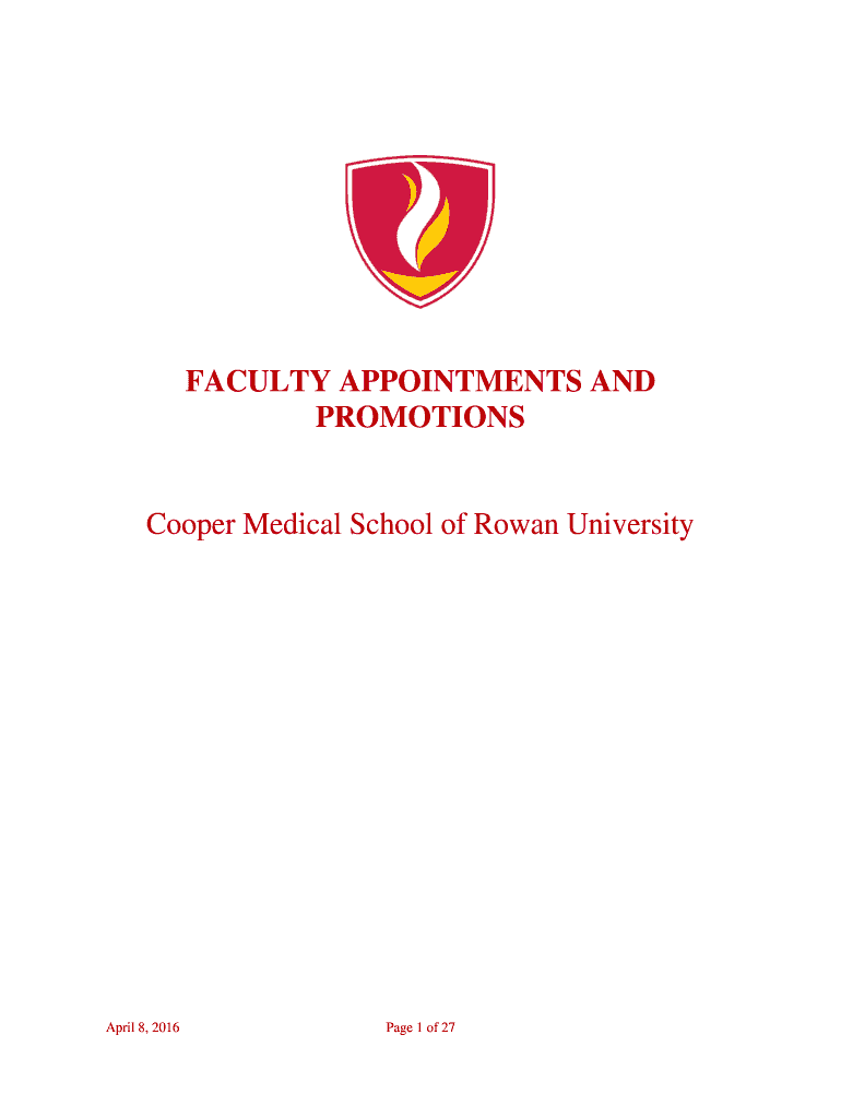 Fillable Online Faculty Appointments and Promotions Guidelines Fax ...