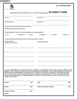 Fillable Online tarleton Staff Self Appraisal Form.doc - tarleton Fax ...