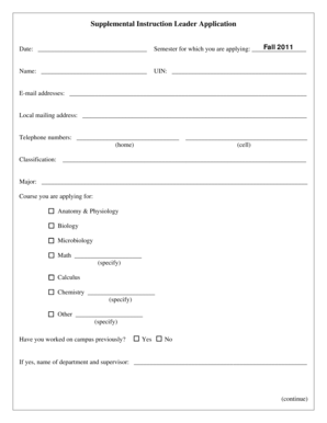 Fillable Online tarleton Fall 2011 - tarleton Fax Email Print - pdfFiller