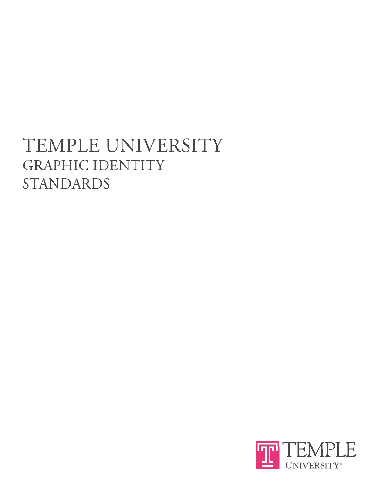 Fillable Online Temple University Graphic Identity Standards Fax Email ...
