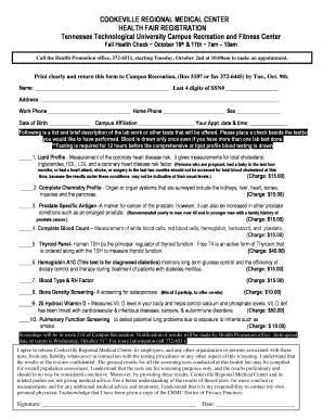Fillable Online tntech 2012 Fall Health Check Registration Form ...