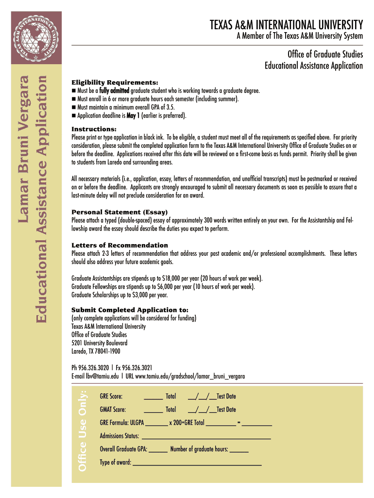 Fillable Online Graduate Assistantships, Fellowships, and Scholarships ...