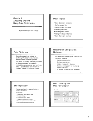 Fillable Online tamut analyzing systems using data dictionaries chapter 8 form Fax Email Print ...