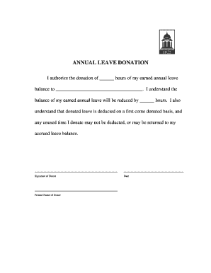 25 Printable Annual Leave Leave Donation Form Templates - Fillable ...