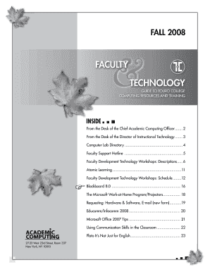 Faculty Technology - Touro College - Fill and Sign Printable Template ...