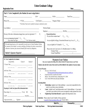 Fillable Online uniongraduatecollege Union Graduate College ...