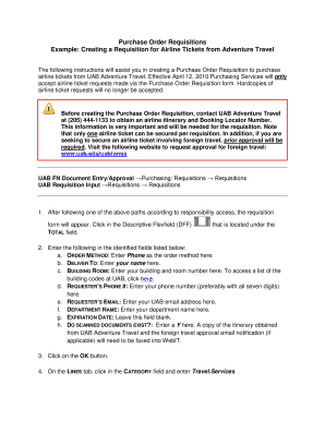 Fillable Online Purchase Order Requisitions Fax Email Print - pdfFiller