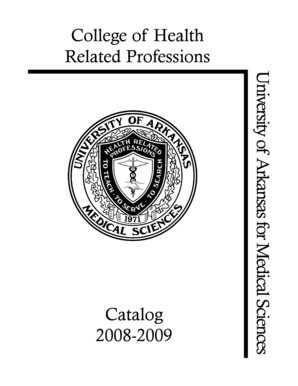 Fillable Online uams College of Health Related Professions University ...