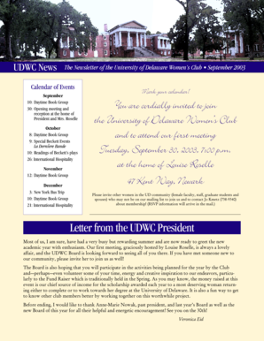 Fillable Online udel UDWC News Sept. 03 - University of Delaware - udel ...