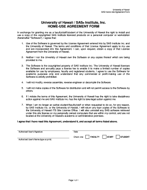 Fillable Online hawaii Home-Use Agreement Form - University of Hawaii ...