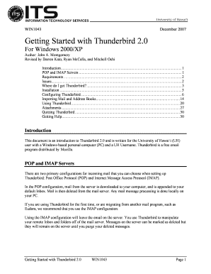 Fillable Online Getting Started with Thunderbird 2 Fax Email Print - pdfFiller
