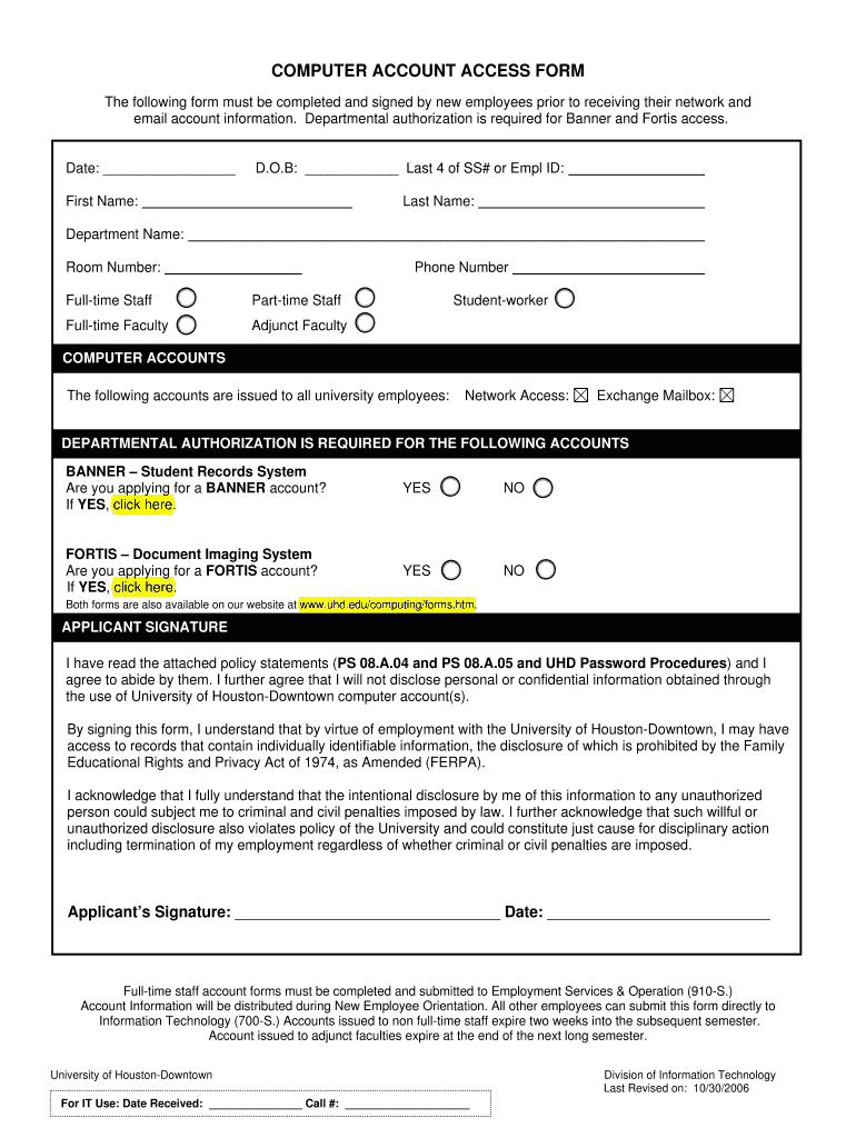 Fillable Online uhd The following form must be completed and signed by ...