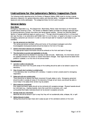 Fillable Online Instructions for UIUC Laboratory Safety Inspection Form ...