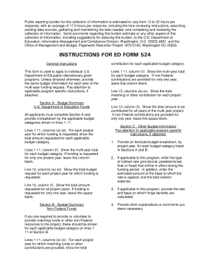 Fillable Online umass us department of education budget information ...