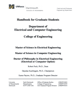 Fillable Online umassd Electrical and Computer Engineering Graduate ...