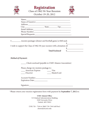 Fillable Online d umn Registration - University of Minnesota Duluth - d umn Fax Email Print ...