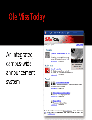 Fillable Online olemiss Ole Miss Today - olemiss Fax Email Print - pdfFiller